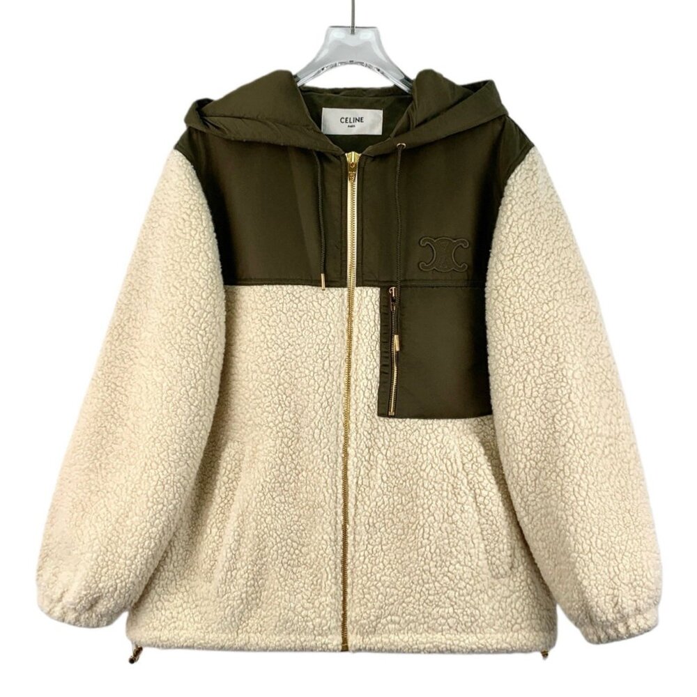 Celine 2025 Collection Triomphe Embroidery Hooded Zip… - Gem